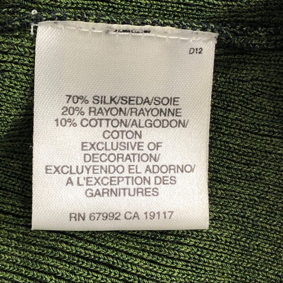 Sigrid Olsen | Sweaters | Sigrid Olsen Fuzzy Green Zip Up Knit Cardigan ...